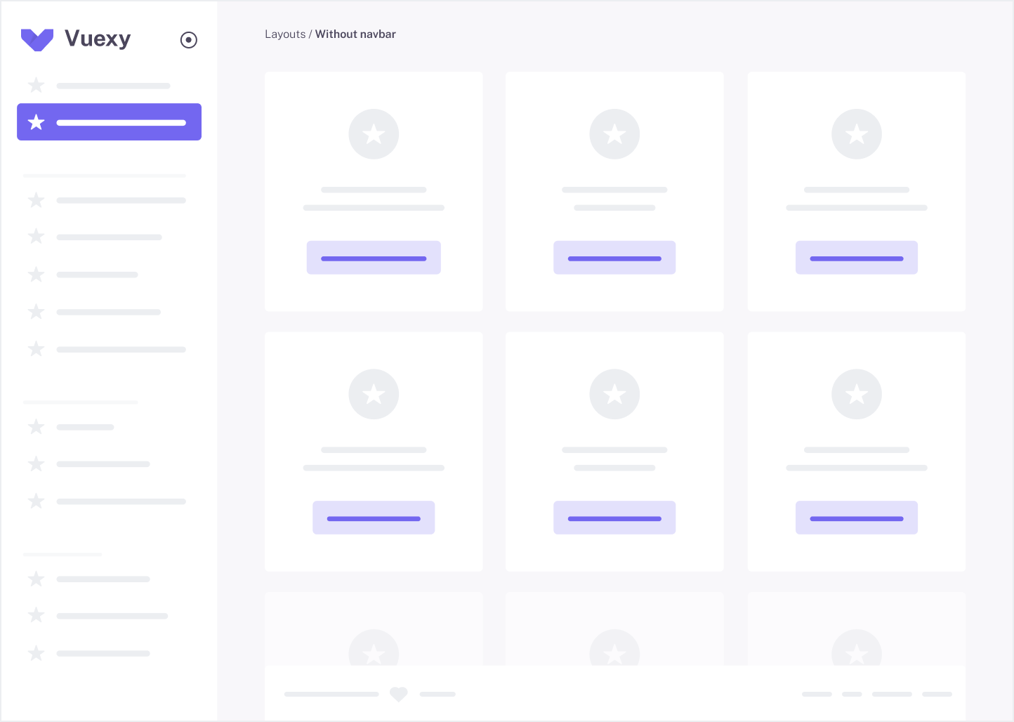 Without navbar - Layouts | Vuexy - Bootstrap Admin Template
